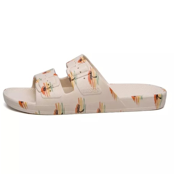 Freedom Moses | Shoes | Nwt Freedom Moses Slides Sandals Calypso Stone ...